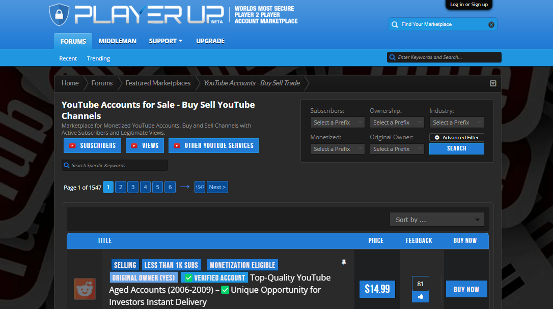 8 Best Sites to Buy YouTube Channels (Safe & Active) - Social Mention